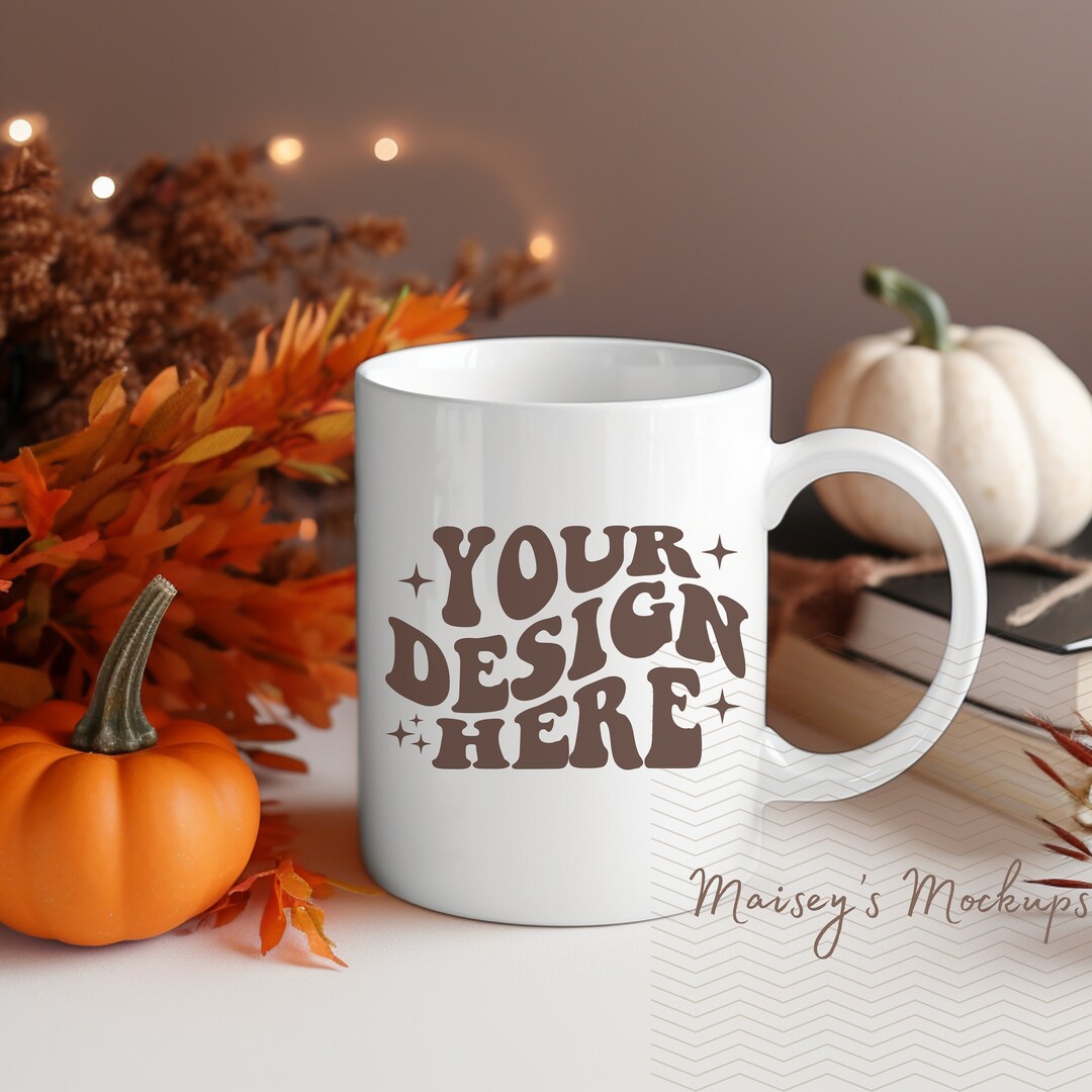 Fall Mug Mockup, Fall Themed Mockup, Digital Download, Coffee Mug ...