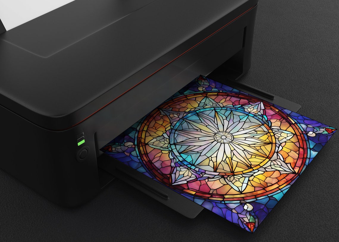 Star Stained Glass Template, Stained Glass Pattern, JPG Format, Digital ...