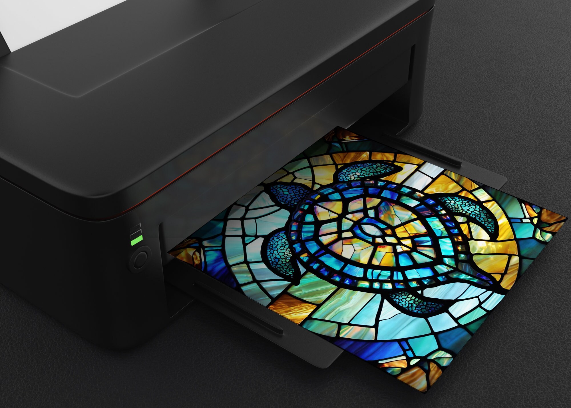 Turtle Stained Glass Template, Stained Glass Pattern, JPG Format ...