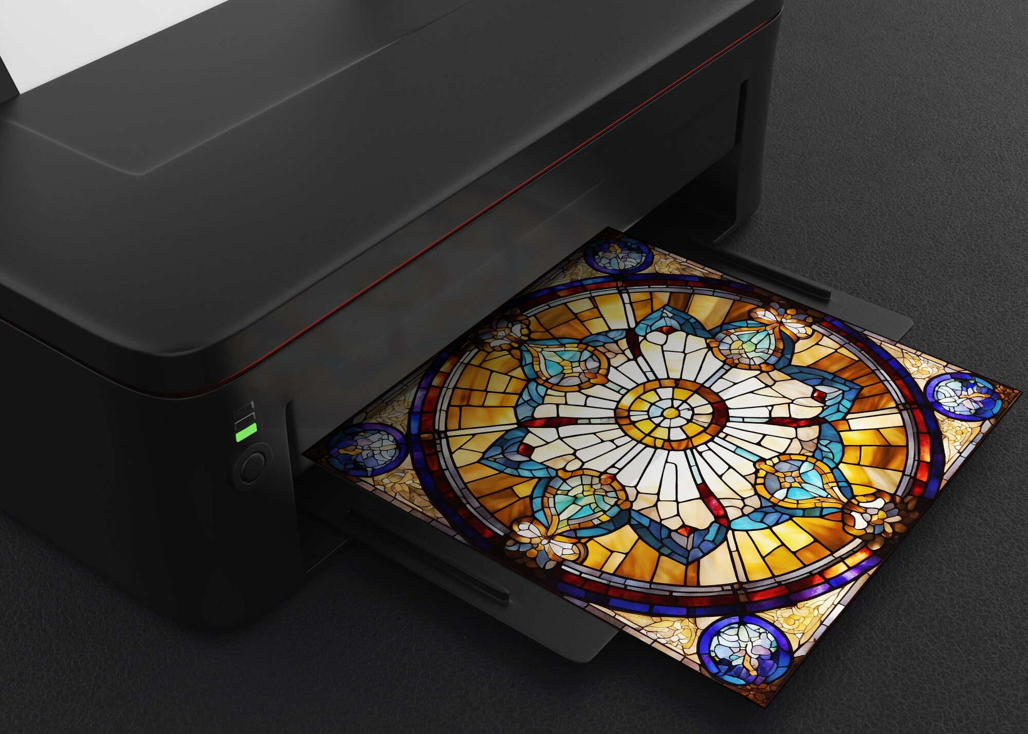 Four Directions Stained Glass Template, Stained Glass Pattern, JPG ...