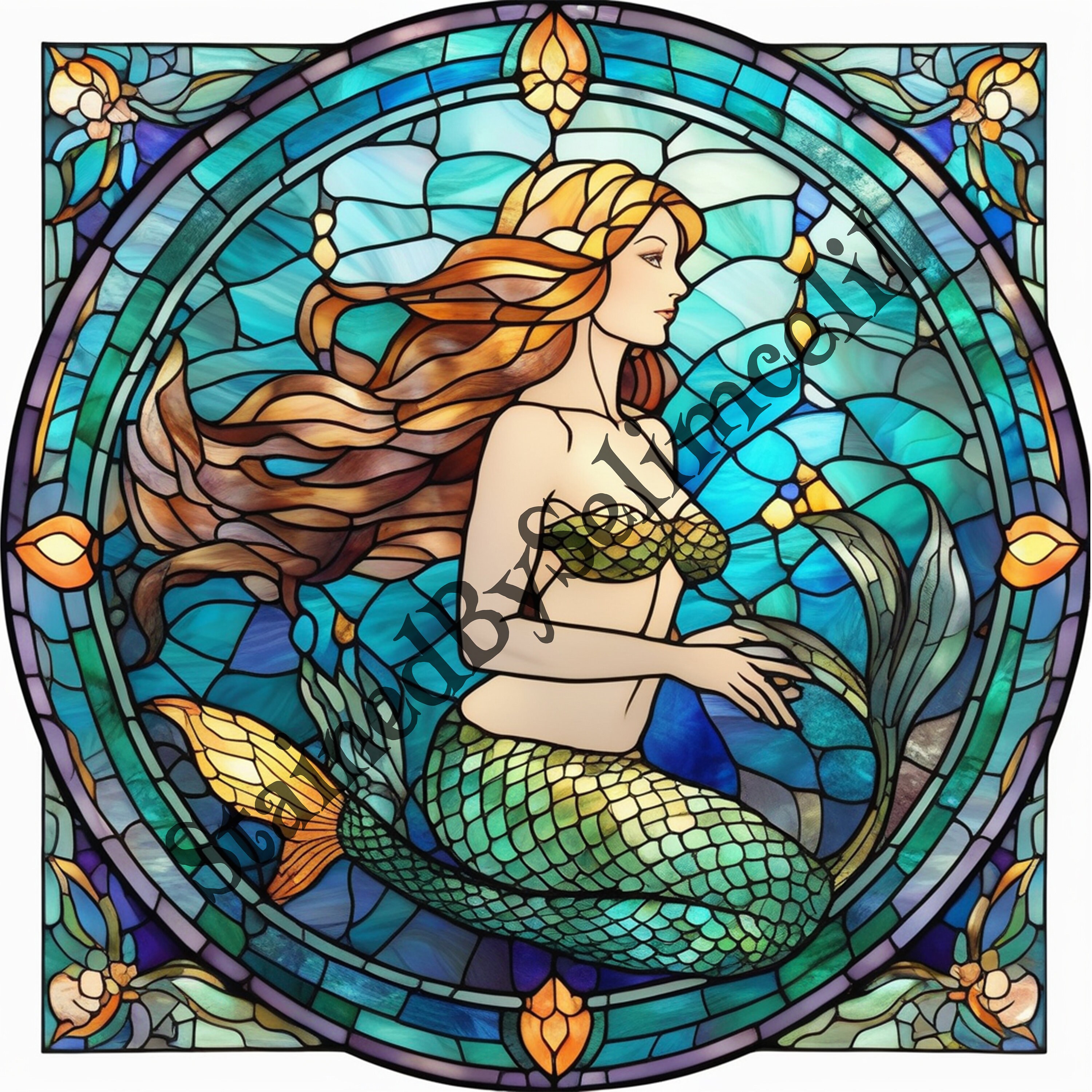 Mermaid Stained Glass Patterns