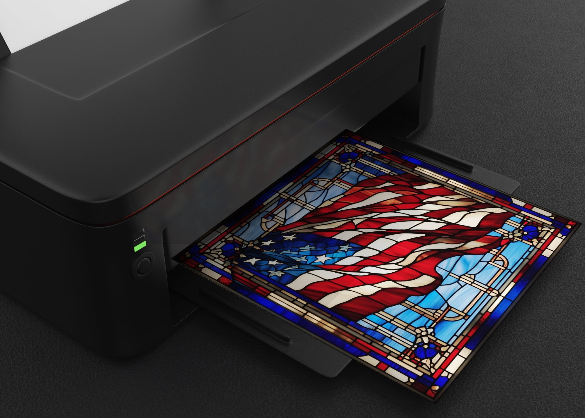 U.S. Flag Stained Glass Template, Stained Glass Pattern, JPG Format ...