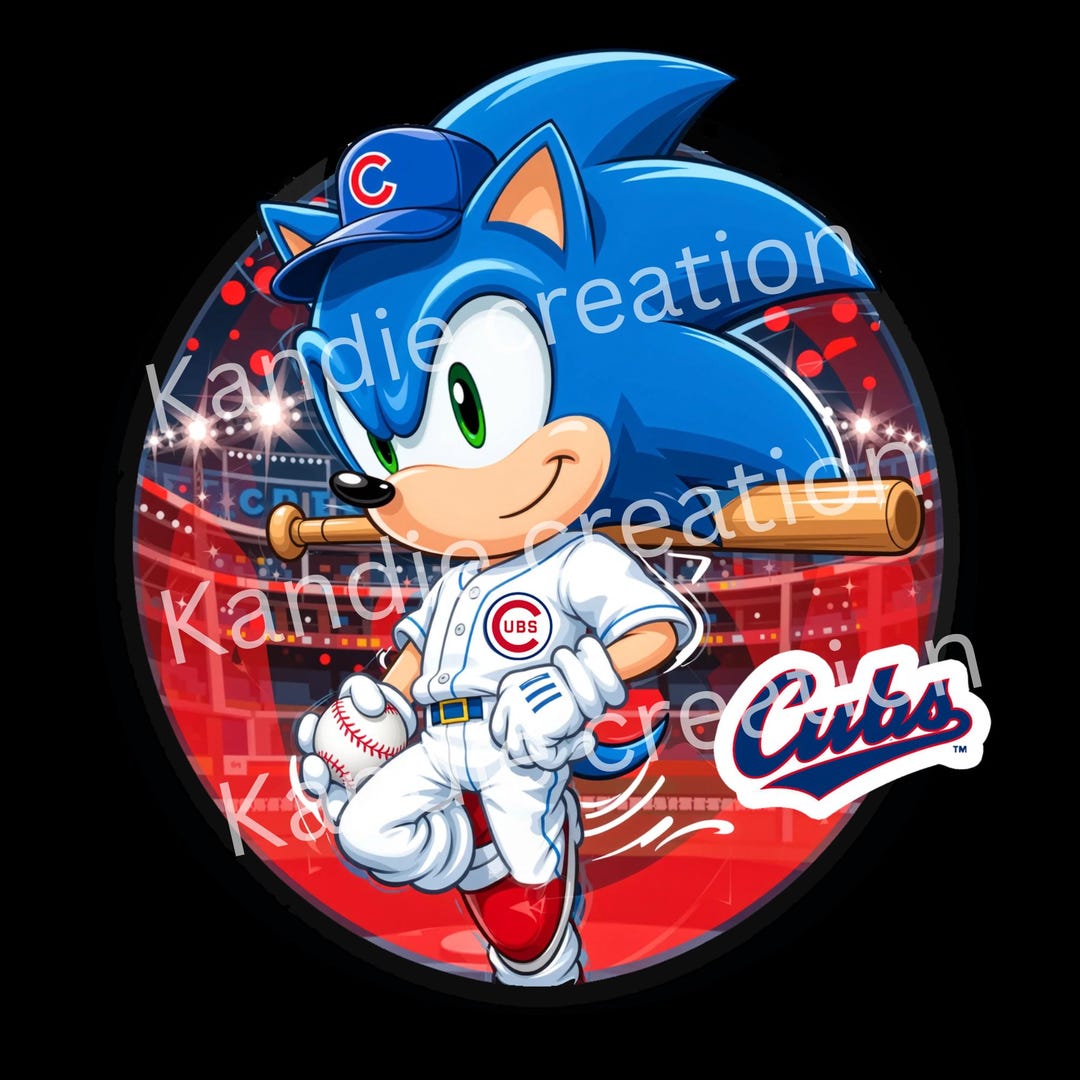 Sonic the Hedgehog Chicago Cubs PNG: Digital Download ONLY 15x15 - Etsy