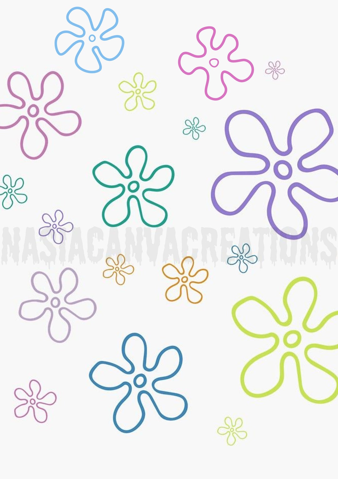 PRINTABLE Spongebob Cartoon Flowers - Etsy