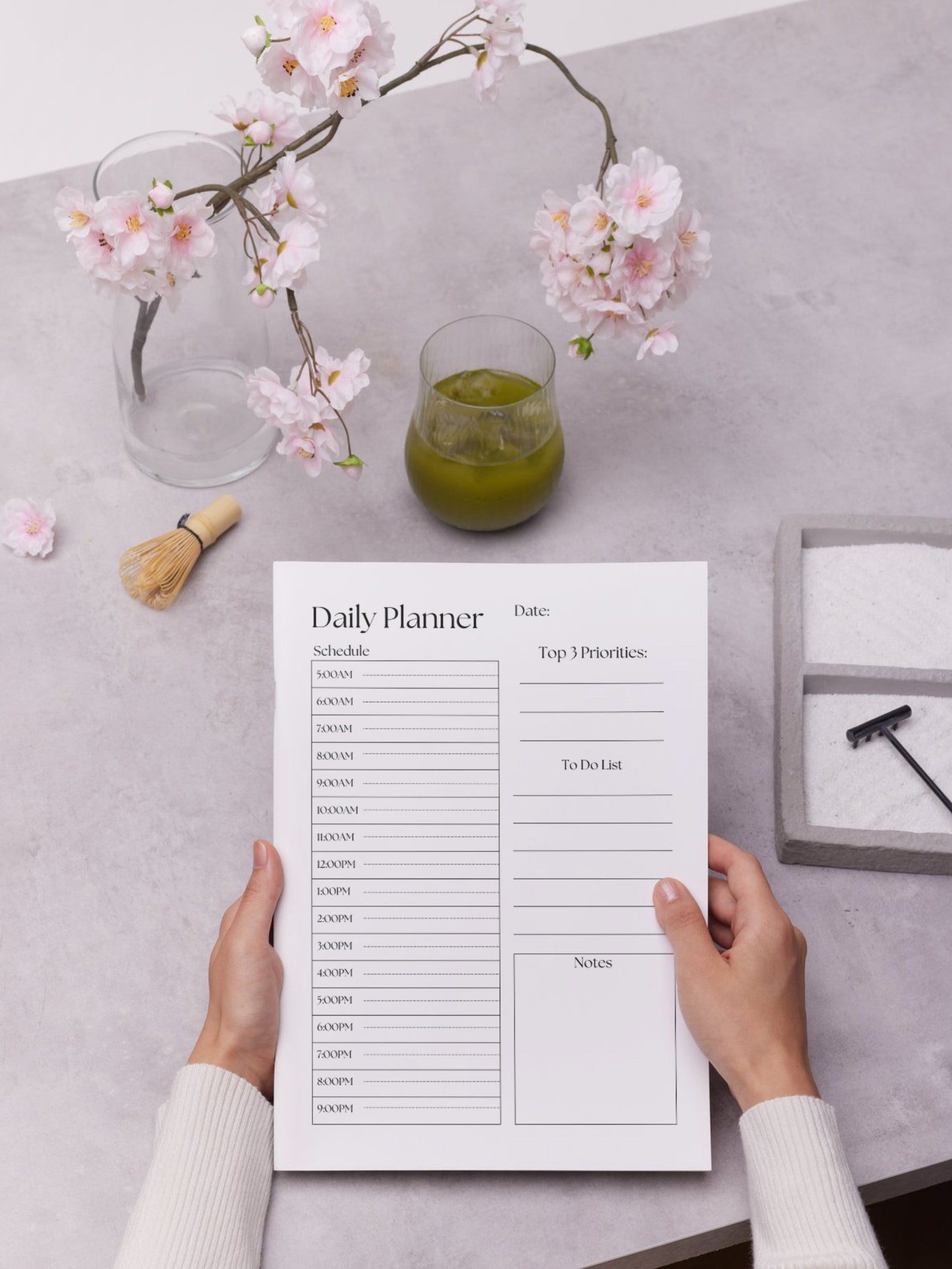 Daily Planner Printable, Simple Daily Schedule, Undated Daily Planner ...