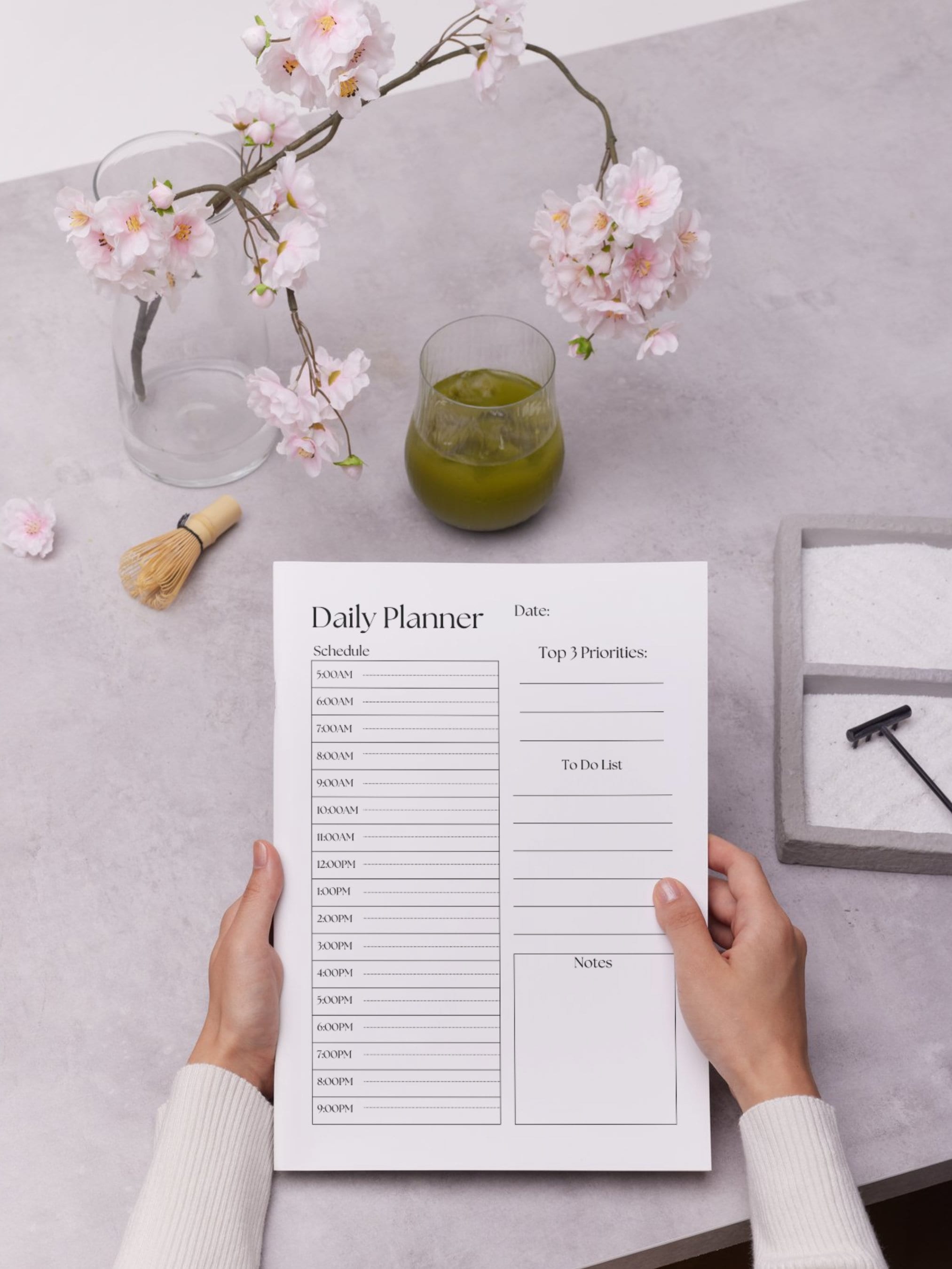 Daily Planner Printable, Simple Daily Schedule, Undated Daily Planner ...