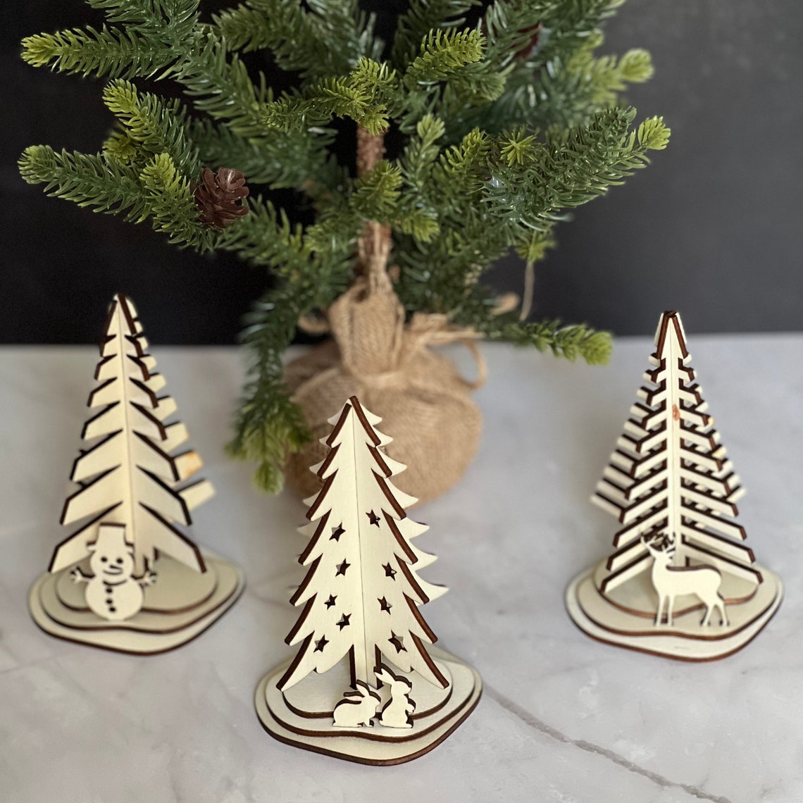 3D Interlocking Wood Christmas Tree - Etsy