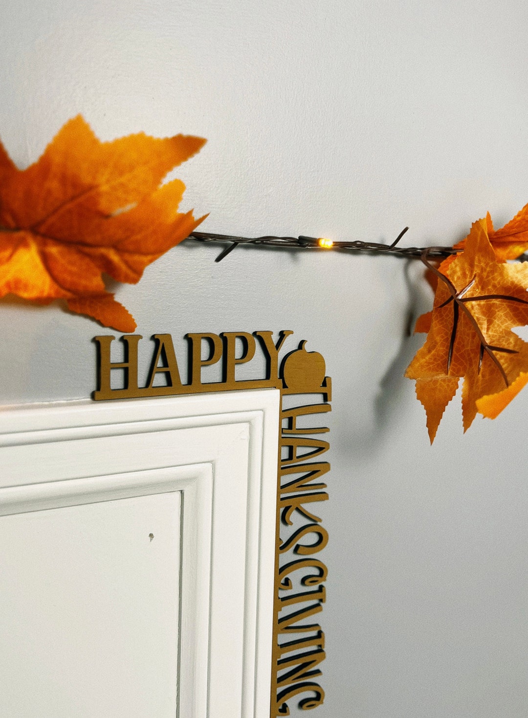 Thanksgiving Door Corner Decor - Happy Thanksgiving - Etsy