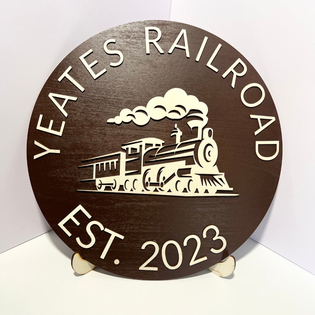Personalized Railroad Wood Wall Sign / Custom Train Wall Decor / Custom ...