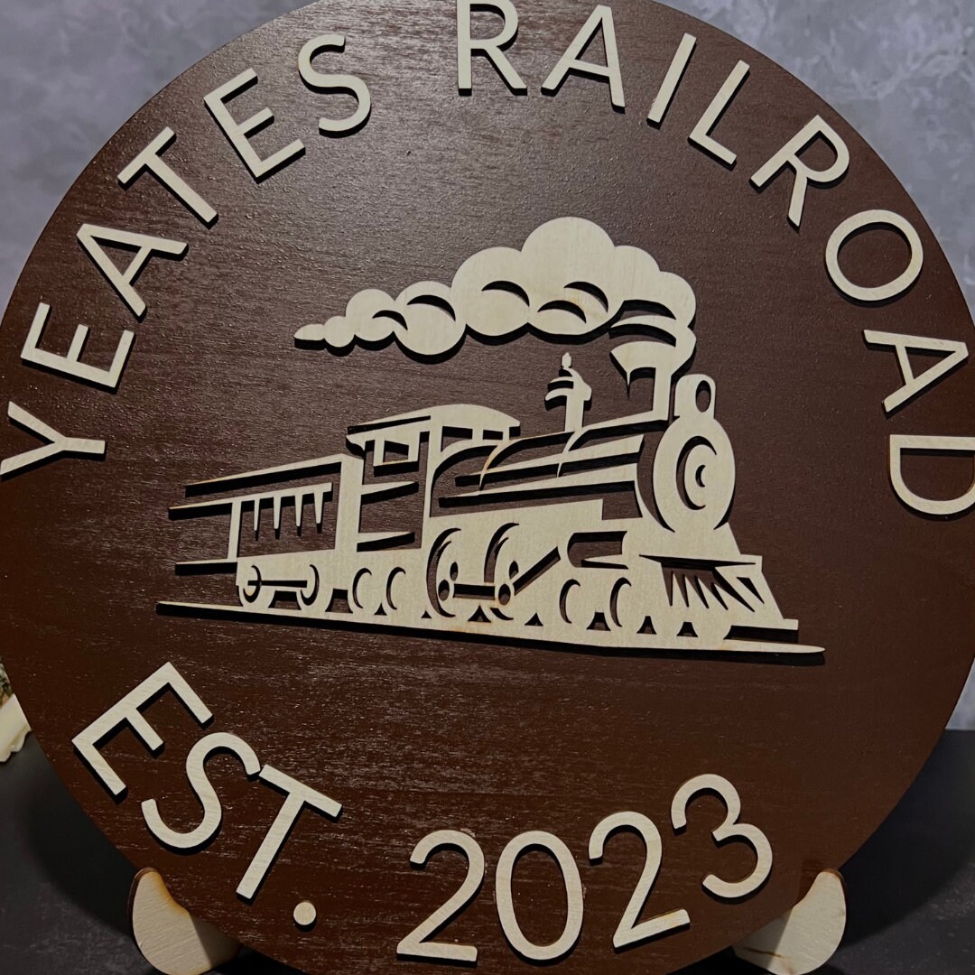 Personalized Railroad Wood Wall Sign / Custom Train Wall Decor / Custom ...