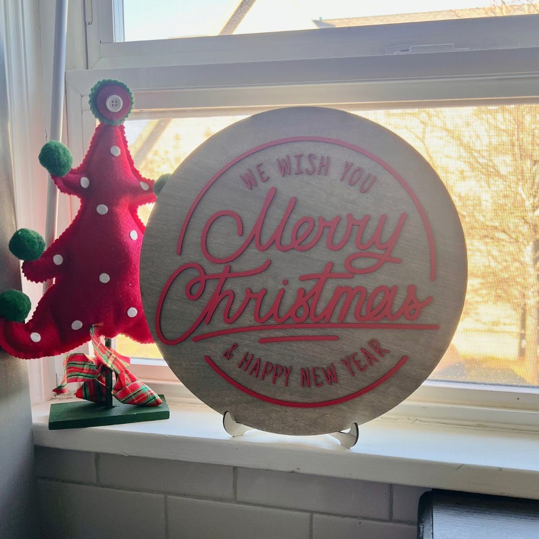 Christmas Door Sign/ Wooden Christmas Wall Art - Etsy