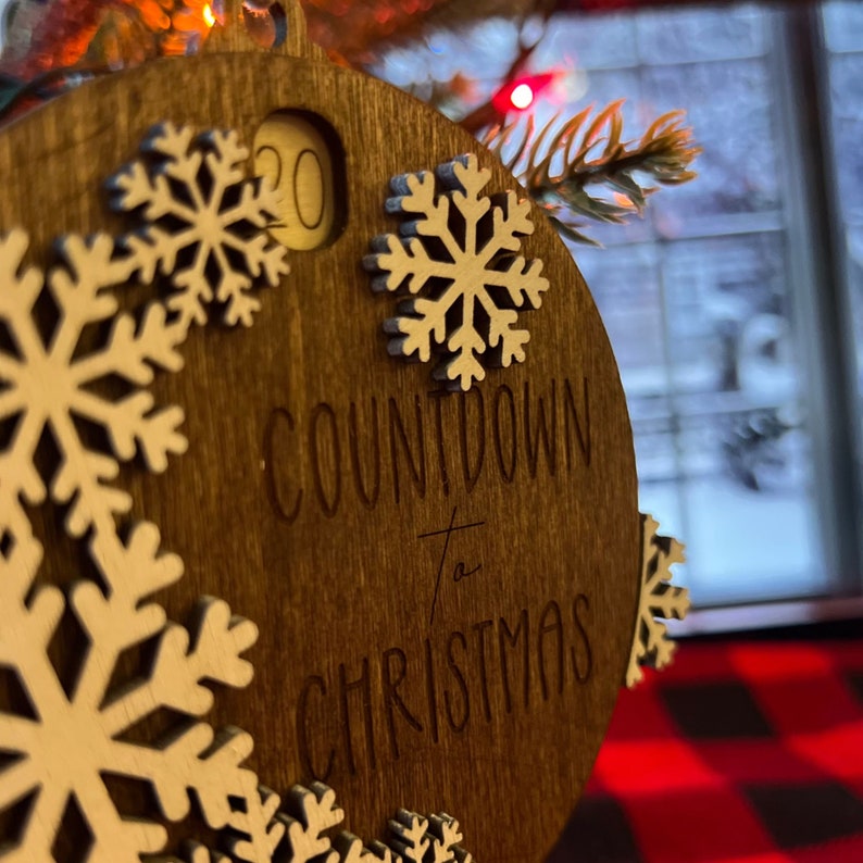 Countdown to Christmas Sliding Ornament Rotating Countdown Ornaments ...