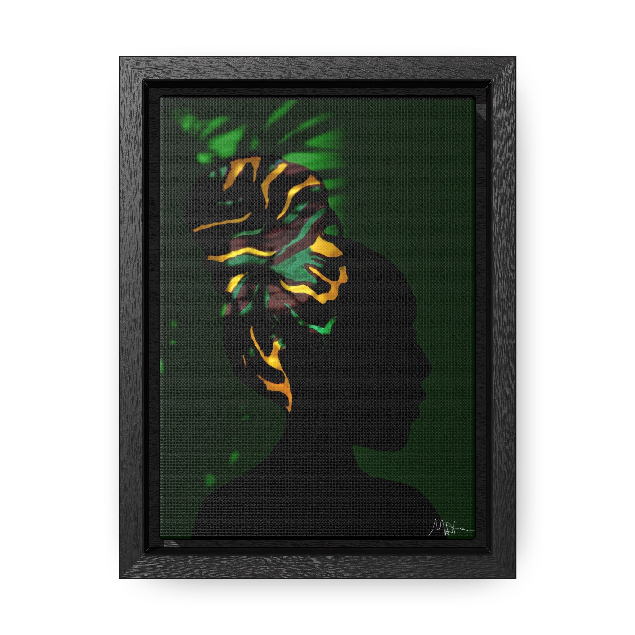 Vivid Hand Drawn Jamaican Woman Portrait, Patriotic Home Decor in Flag ...
