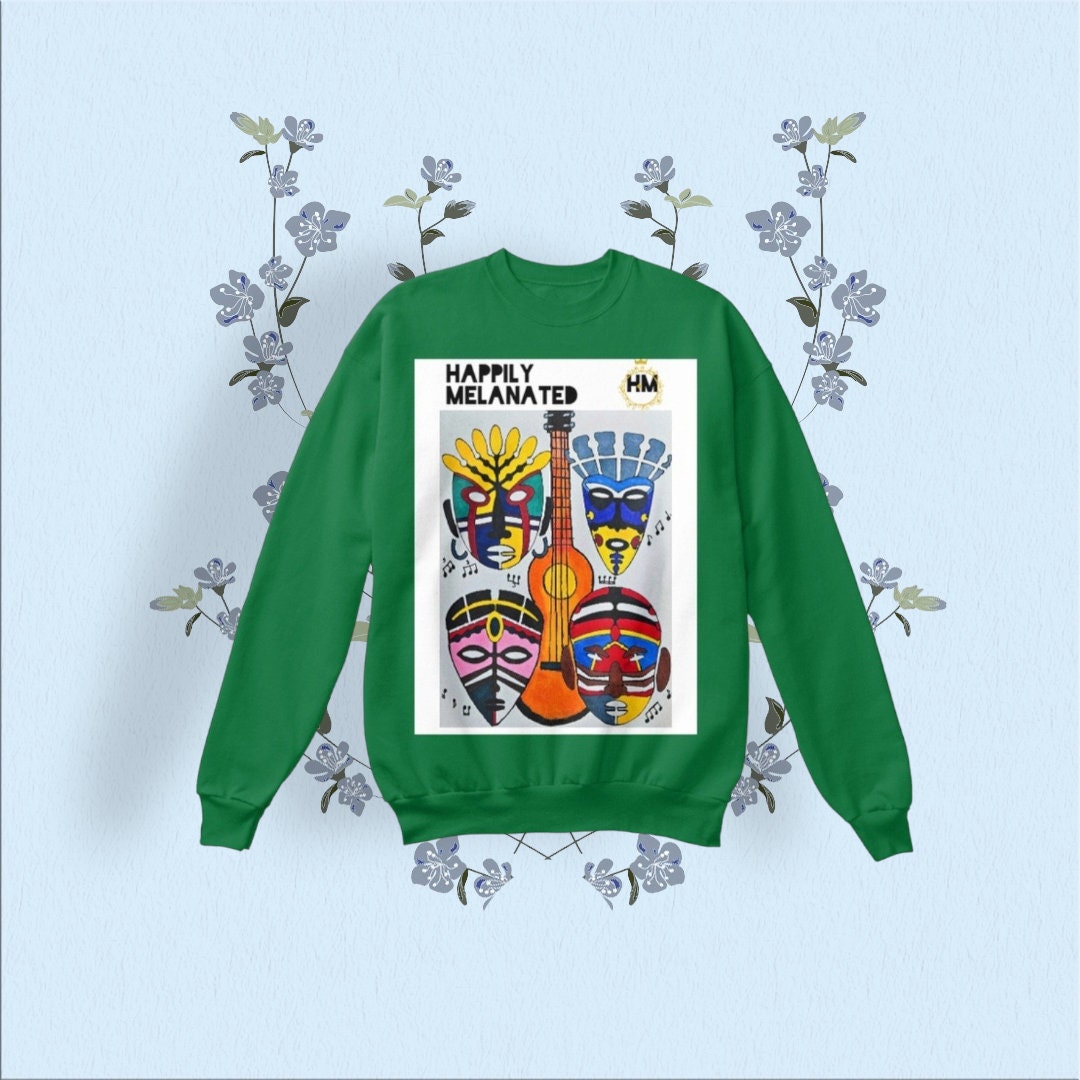 Colorful African Streetwear Unisex Sweatshirt, Hand-drawn Tribal Art ...