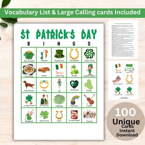 St Patricks Day Bingo,st Patricks Day Games,school St Patricks ...