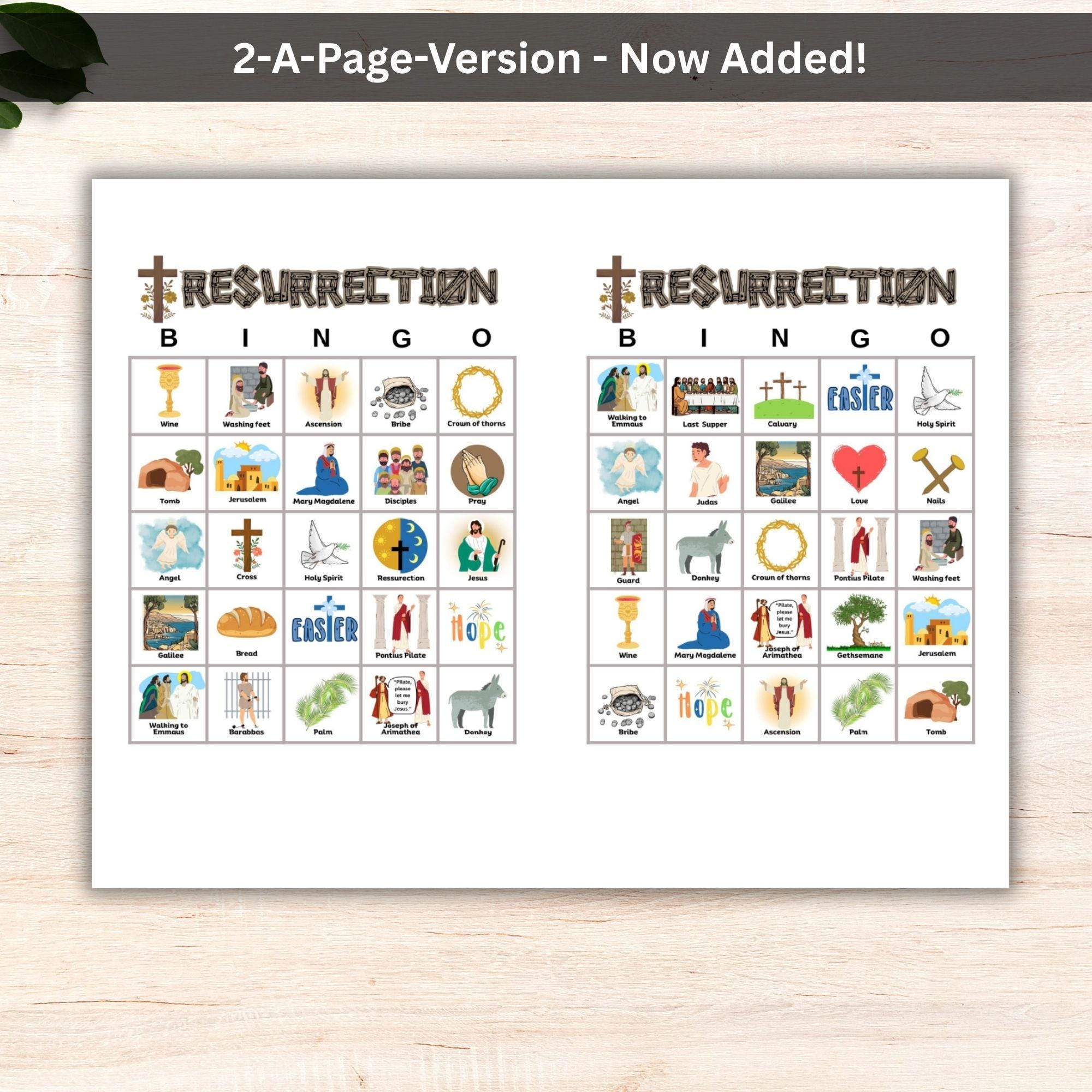 Resurrection Bingo,he is Risen,religious Easter Bingo Printable,for ...