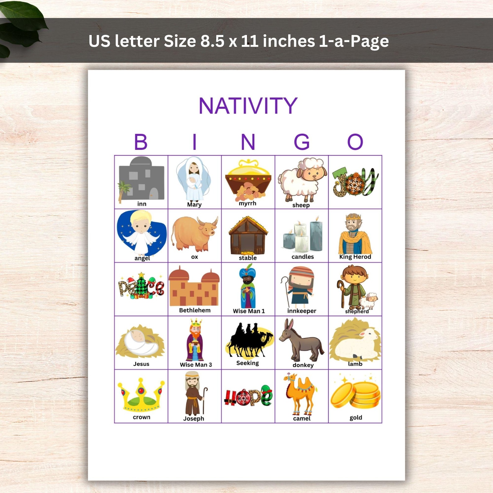 Nativity Bingo X100 Christmas Bingo,printable Bingo,bingo Christmas ...