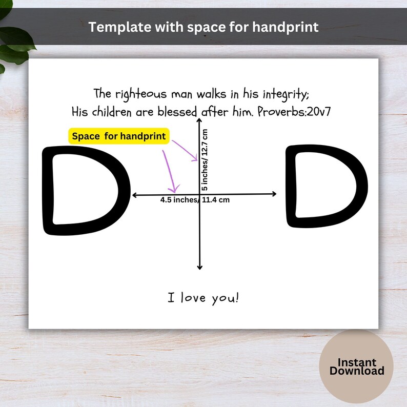 Fathers Day Handprint,craft,fathers Day Bible Verse Printable,1st ...