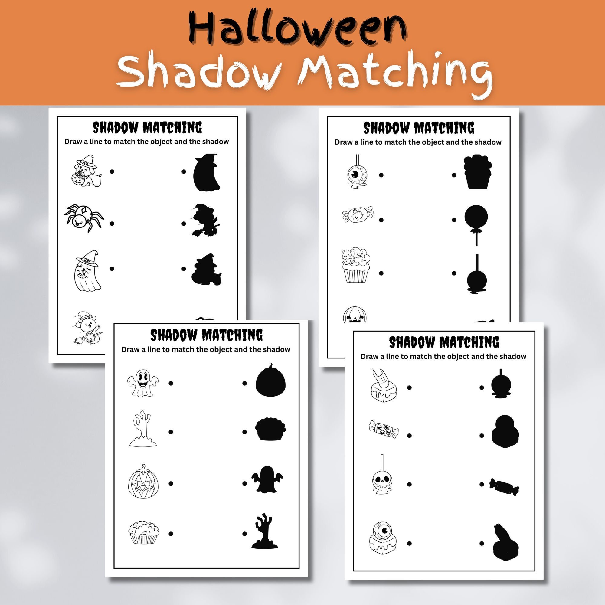 Halloween Activity Pack, Tracing Coloring, Wordsearch Printable Bundle ...