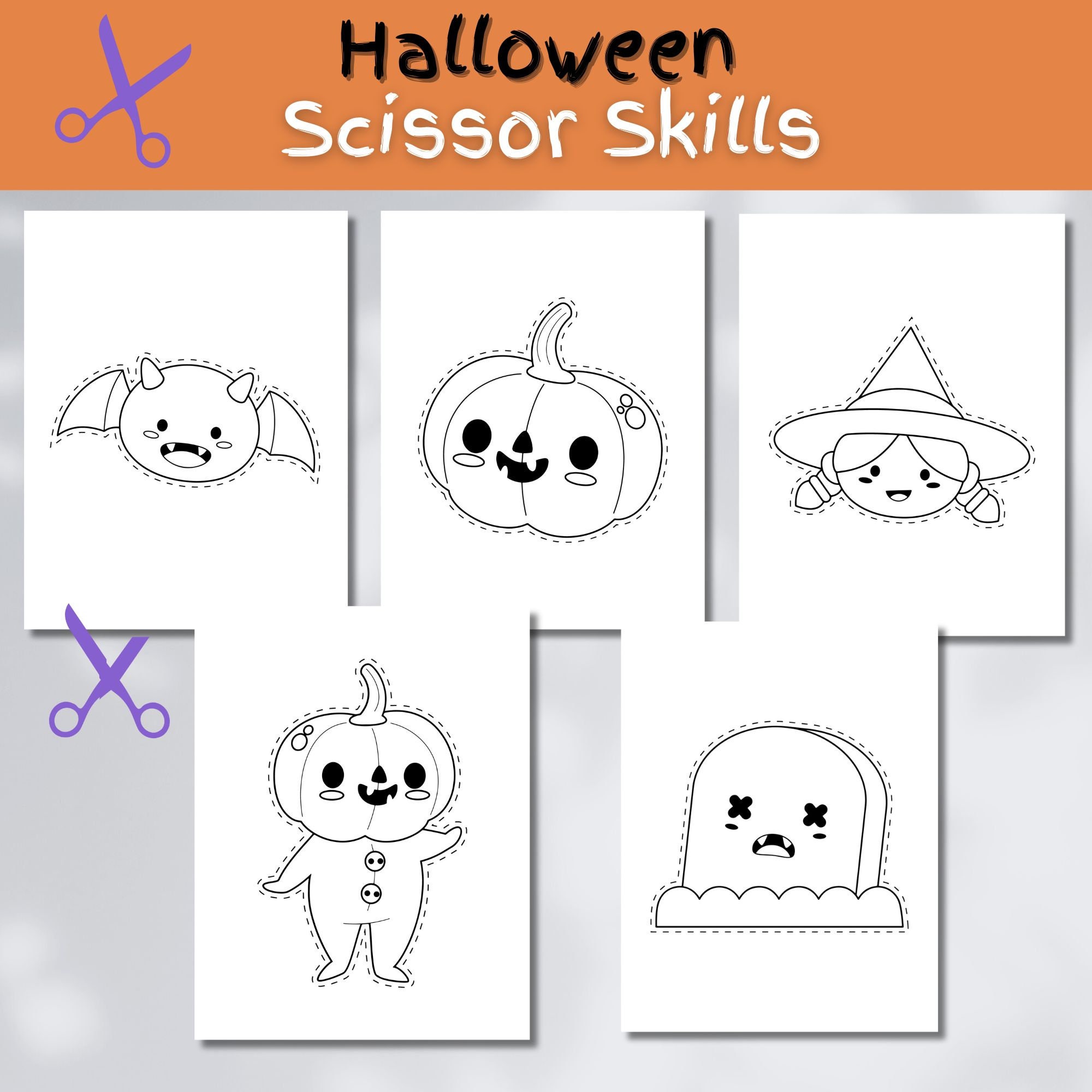 Halloween Activity Pack, Tracing Coloring, Wordsearch Printable Bundle ...