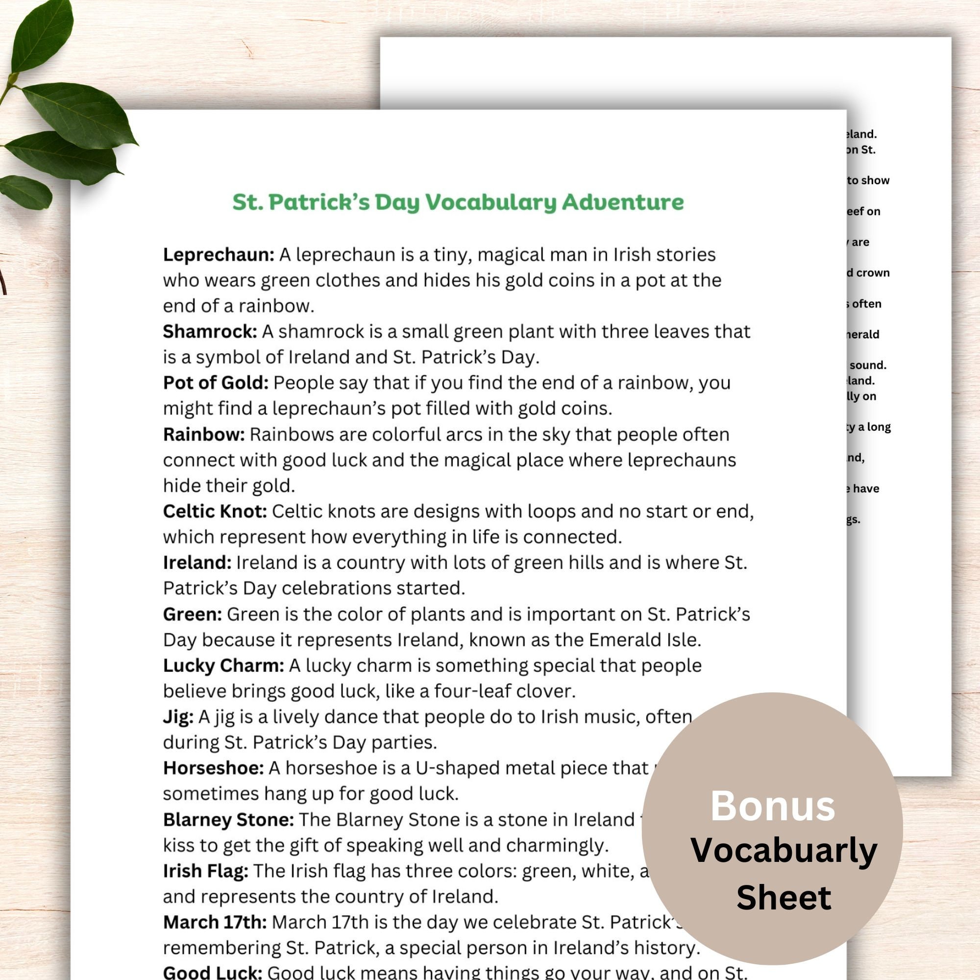 St Patricks Day Bingo,st Patricks Day Games,school St Patricks ...