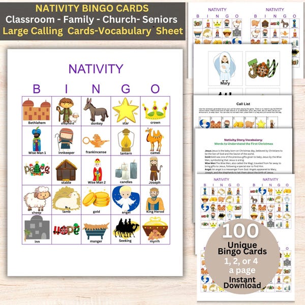 Nativity Cards - Etsy
