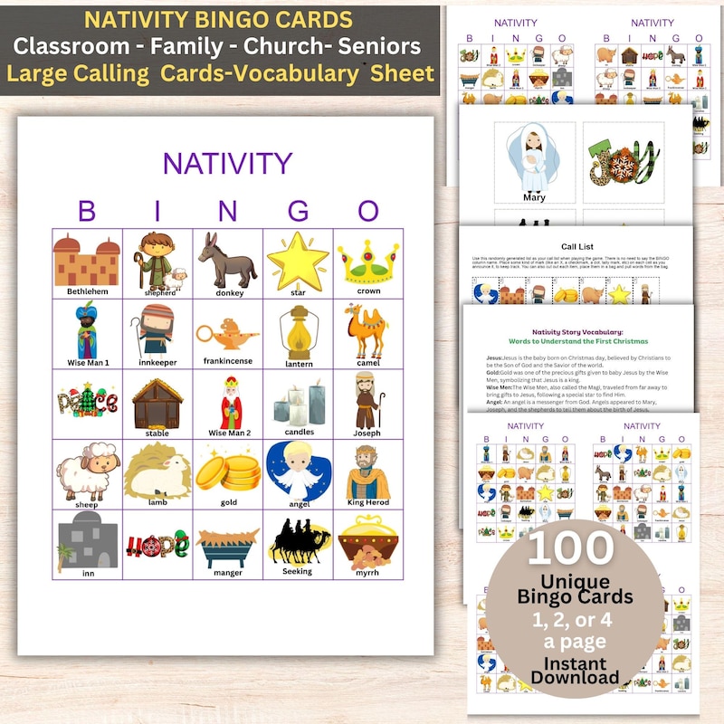 Nativity Bingo - Etsy