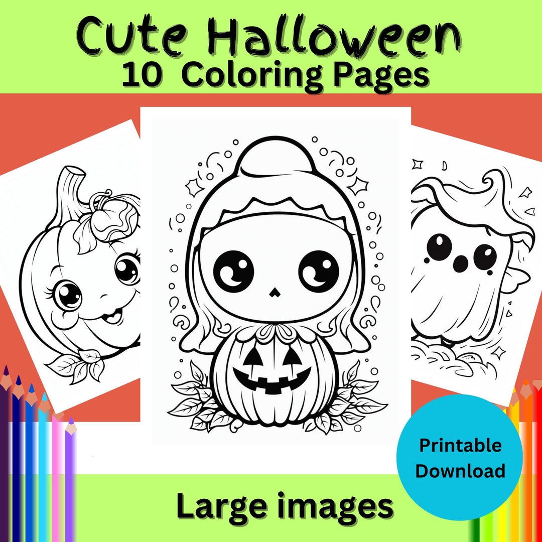 Halloween Coloring Pagesprintable Coloring Pages Super - Etsy