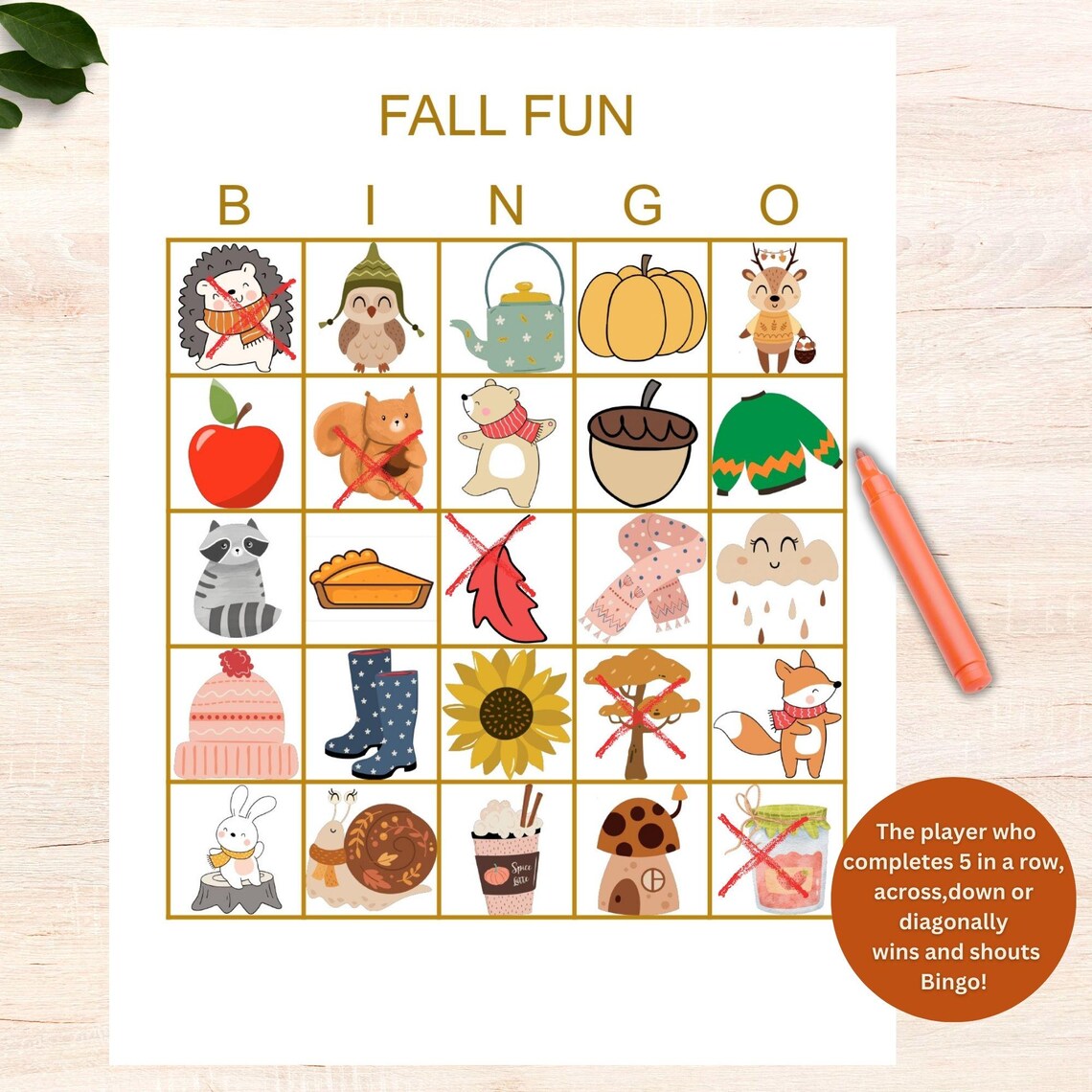 Fall Bingo,x100 Fall Bingo Printable,fall Activity,homeschool Fall ...
