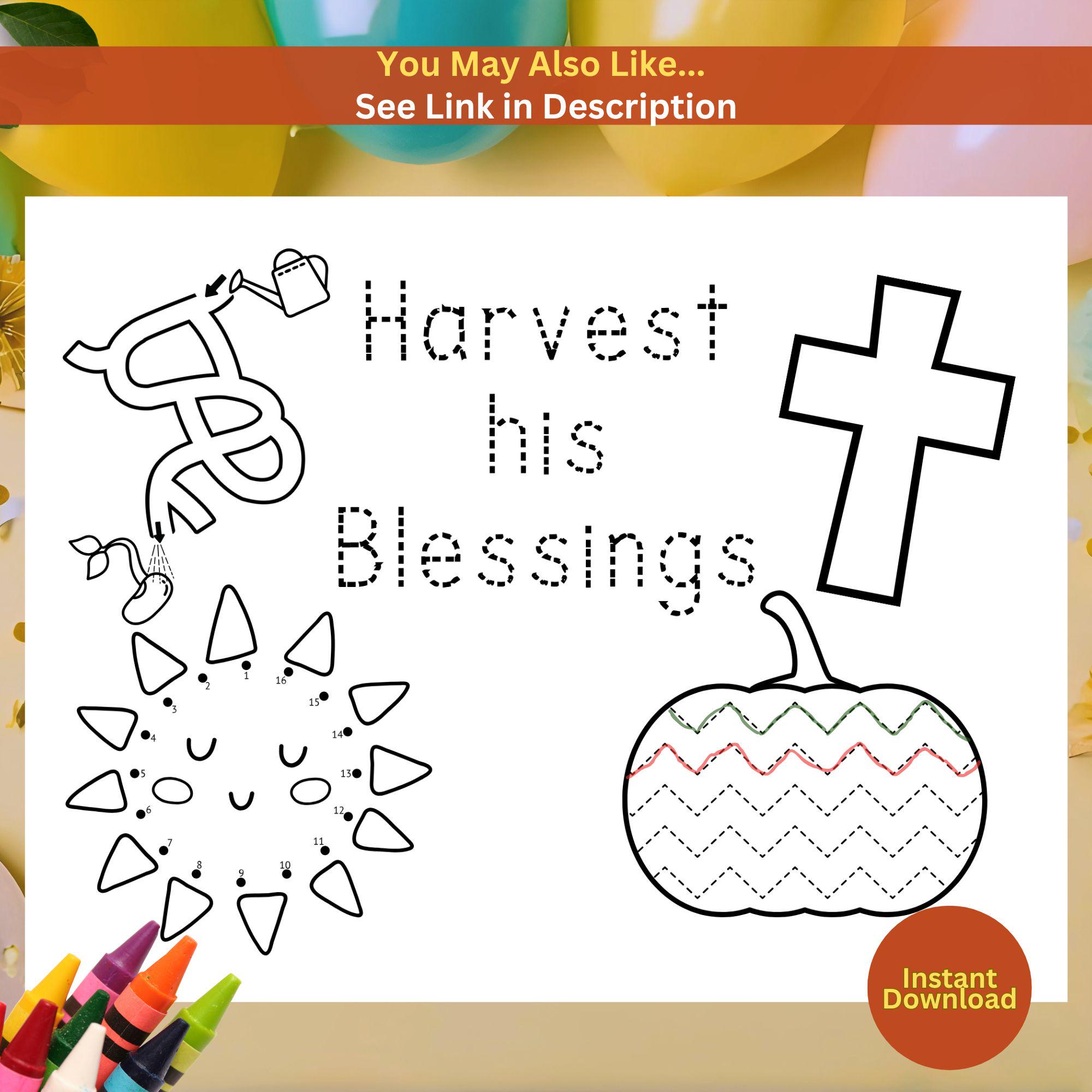 Harvest Christian Printable,harvest Craft for Sunday School,fall ...