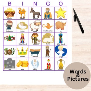 Nativity Bingo X100 Christmas Bingo,printable Bingo,bingo Christmas ...