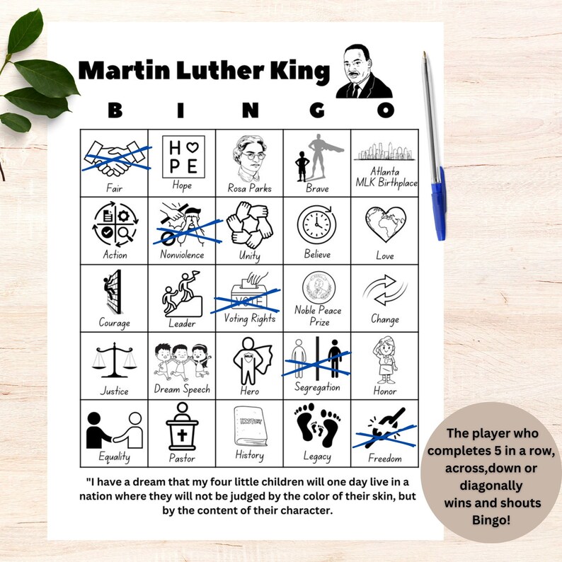 Martin Luther King,black History Month Printables,mlk Day, Printable ...