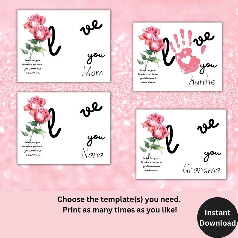 Mothers Day Handprint Art,handwriting Practice,printable,gift,craft ...