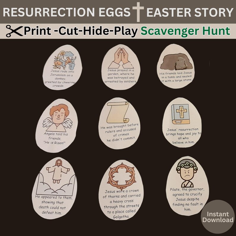 Resurrection Eggs,he is Risen,easter Scavenger Hunt,easter Story ...