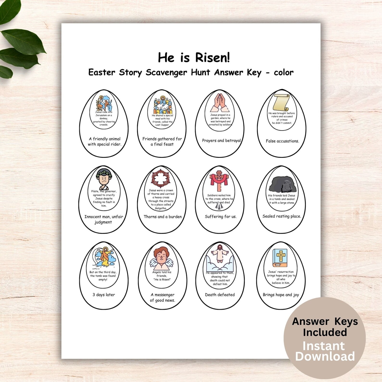 Resurrection Eggs,he is Risen,easter Scavenger Hunt,easter Story ...
