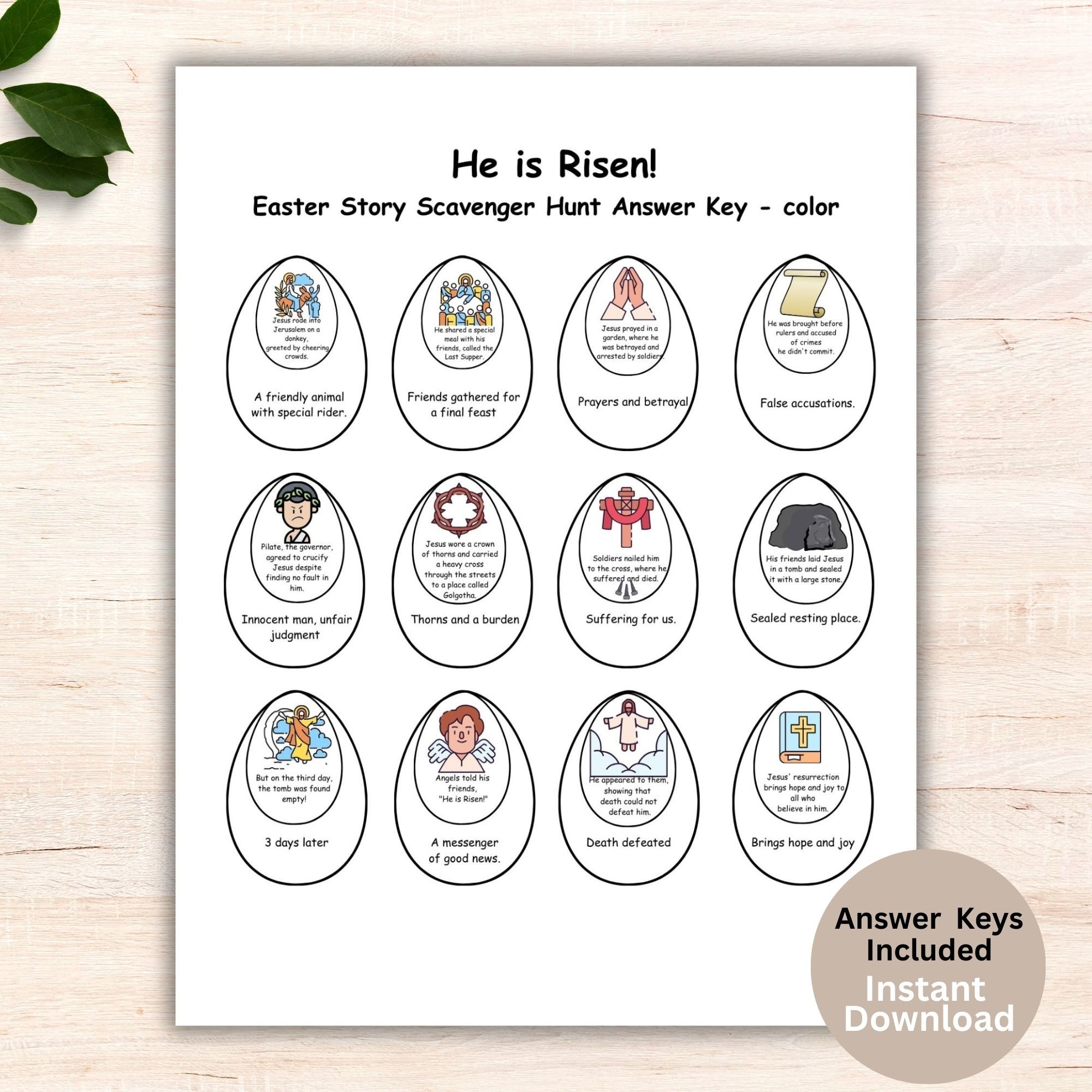 Resurrection Eggs,he is Risen,easter Scavenger Hunt,easter Story ...