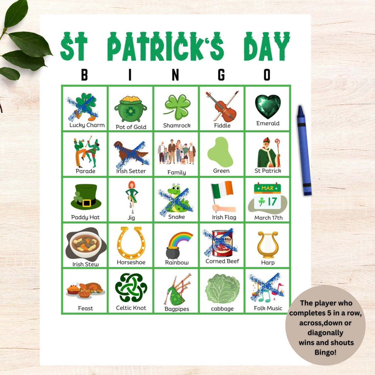 St Patricks Day Bingo,st Patricks Day Games,school St Patricks ...