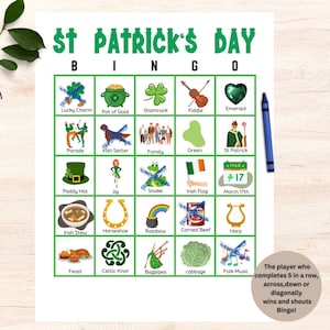 St Patricks Day Bingo,st Patricks Day Games,school St Patricks ...