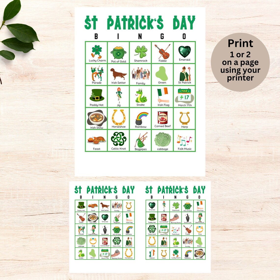 St Patricks Day Bingo,st Patricks Day Games,school St Patricks ...