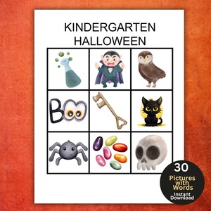 Halloween Bingo,for Kids,toddlers,preschool,kindergarten,activity,party ...