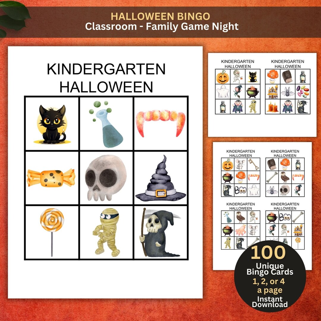 Halloween Bingo,for Kids,toddlers,preschool,kindergarten,activity,party ...