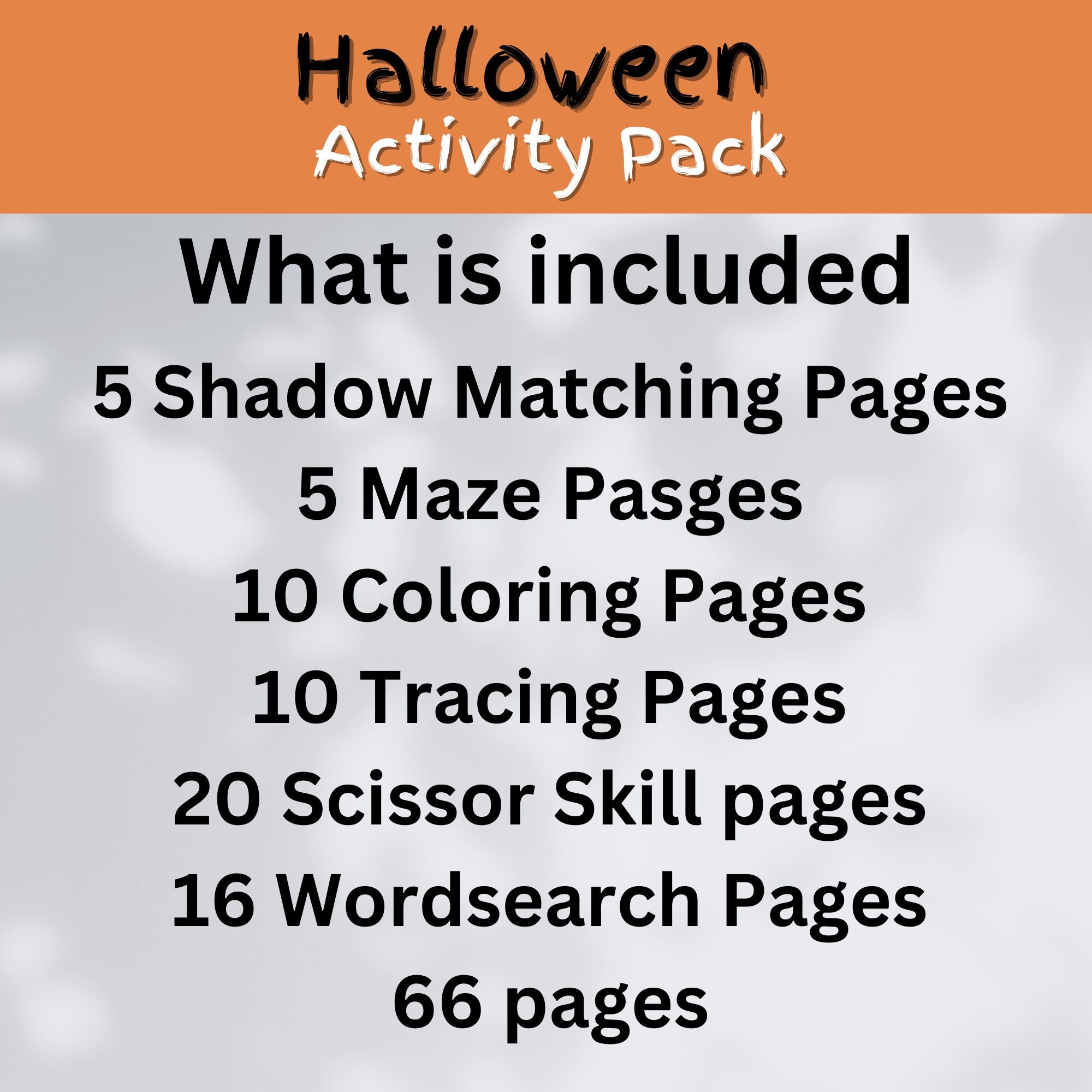 Halloween Activity Pack, Tracing Coloring, Wordsearch Printable Bundle ...