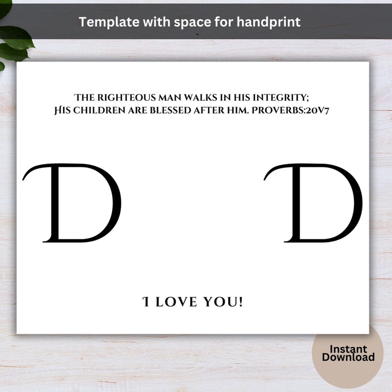 Fathers Day Bible Verse Printable,fathers Day Handprint,craft,1st ...