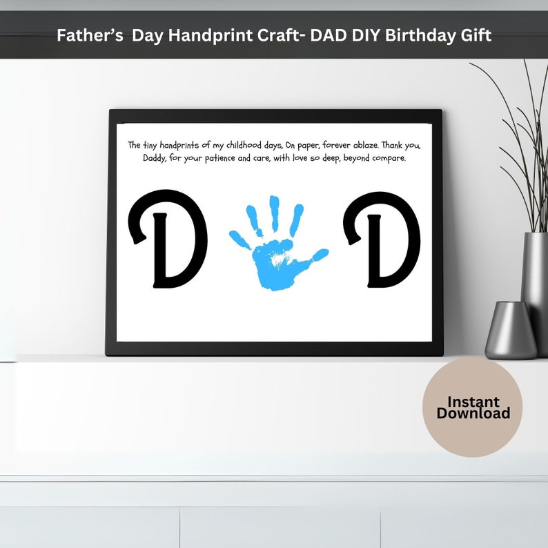 Fathers Day Handprint,father's Day Craft Idea,printable,dad Gift From ...