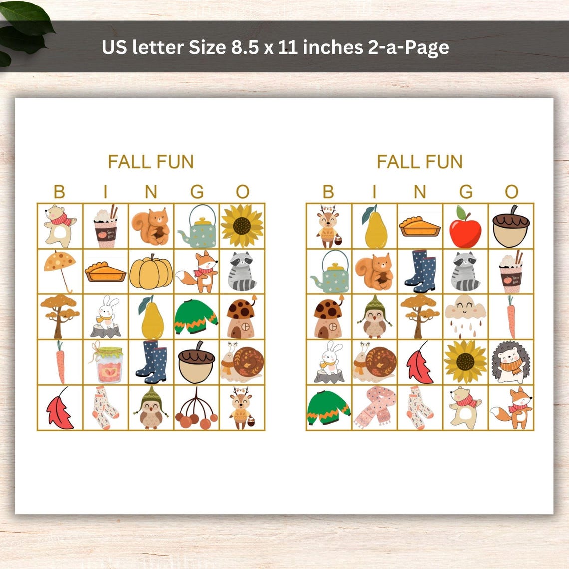 Fall Bingo,x100 Fall Bingo Printable,fall Activity,homeschool Fall ...
