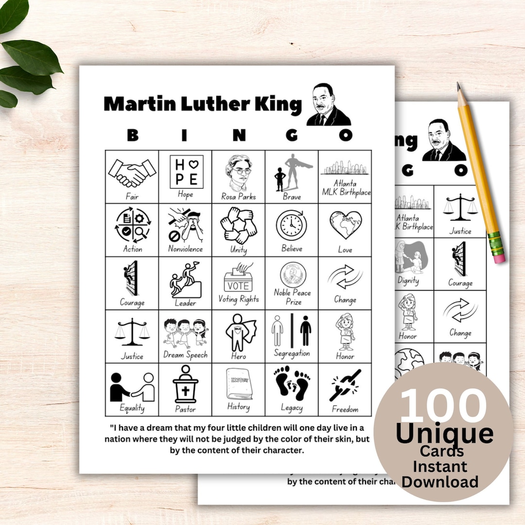 Martin Luther King,black History Month Printables,mlk Day, Printable ...