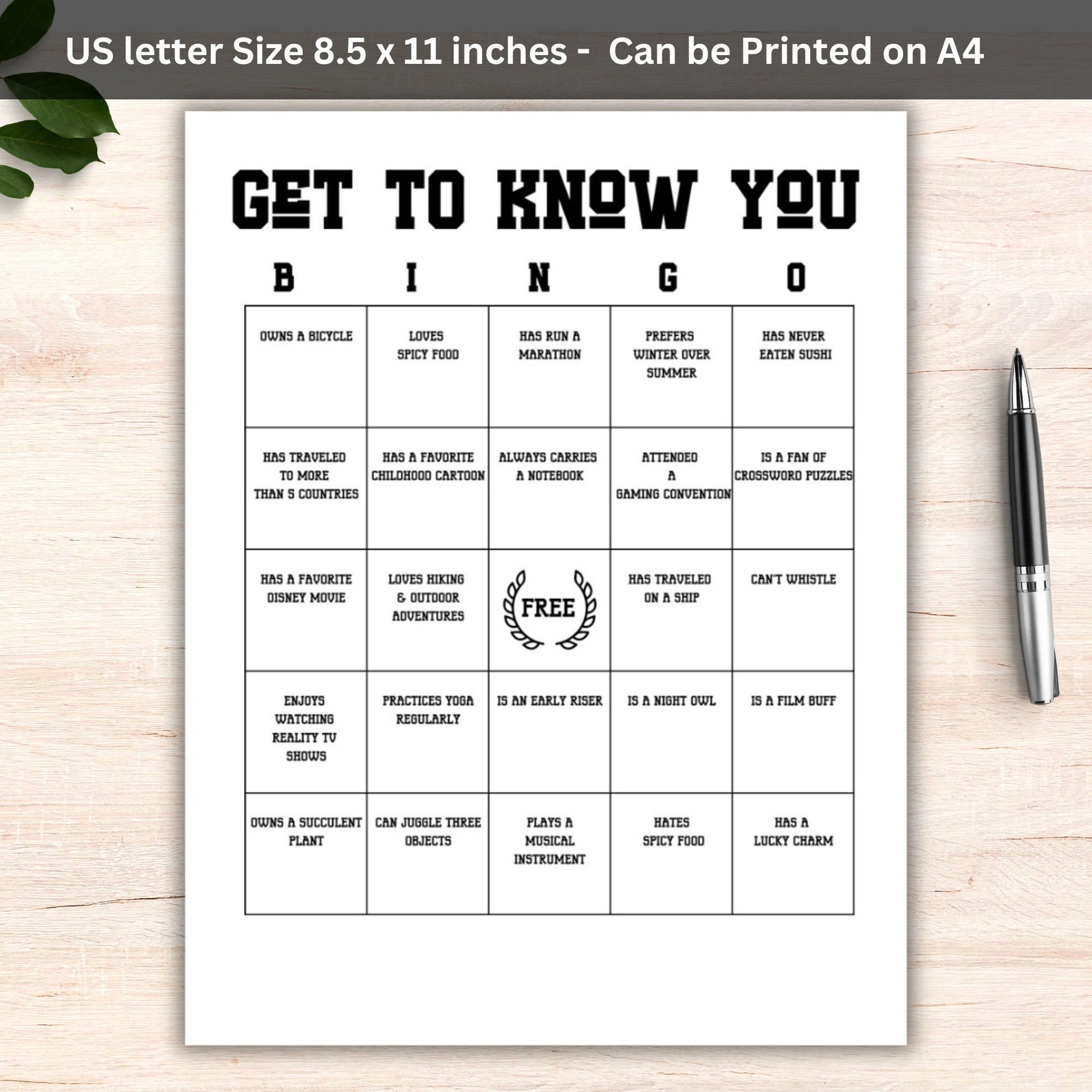 Get to Know You Bingo,coworker Bingo,icebreaker,activity,find Someone ...