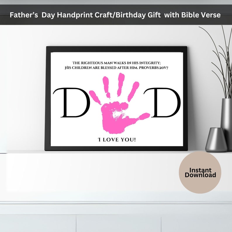 Fathers Day Bible Verse Printable,fathers Day Handprint,craft,1st ...