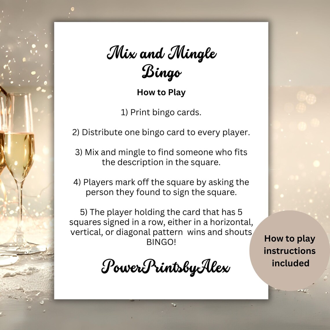 New Year Games,new Years Bingo,new Year's Eve Mix and Mingle Bingo,100 ...