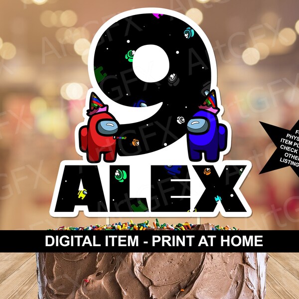 Among Us Editable Cake Topper - Etsy